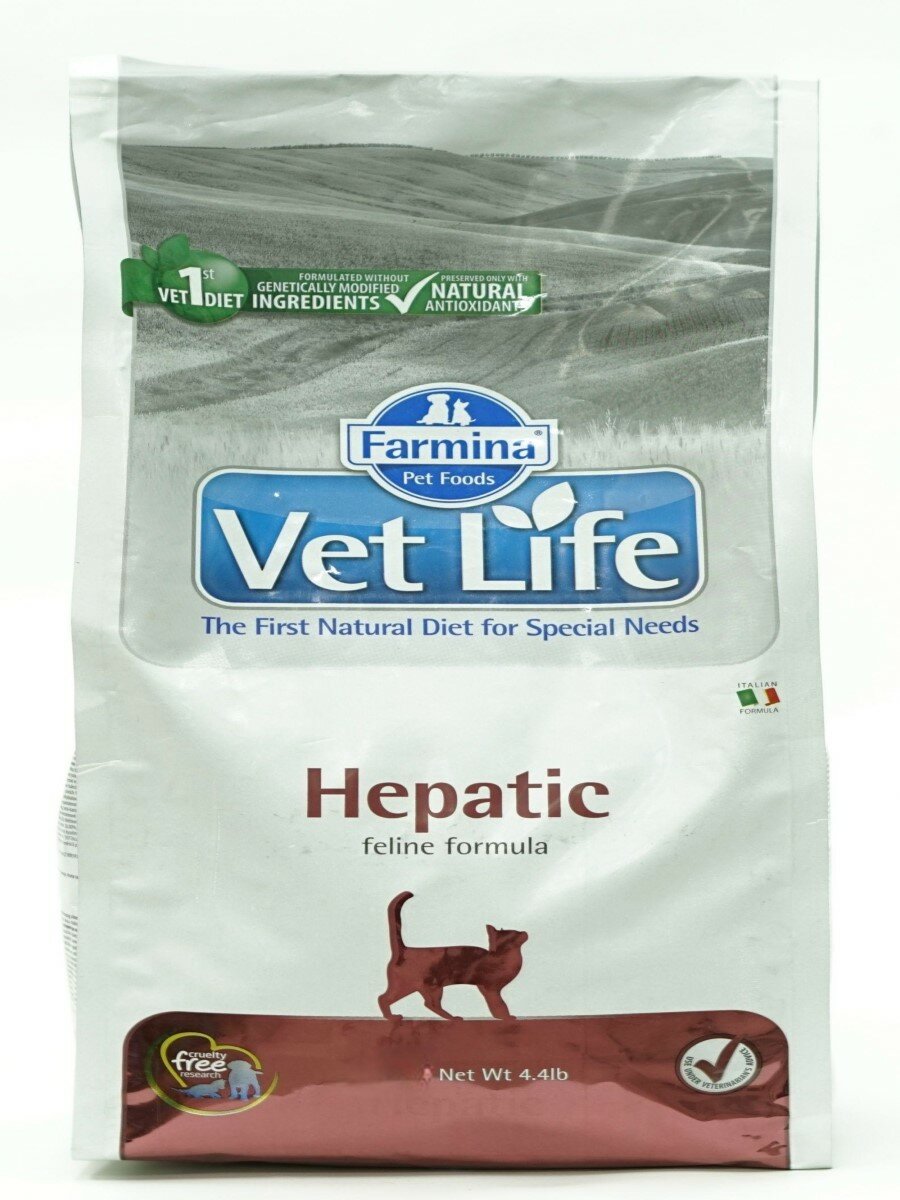 Farmina Корм сухой Vet Life Cat Hepatic для кошек при заболевании печени 400г