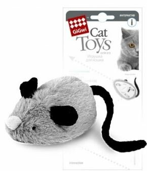 GIGWI Интерактивная мышка 19 см (75240)