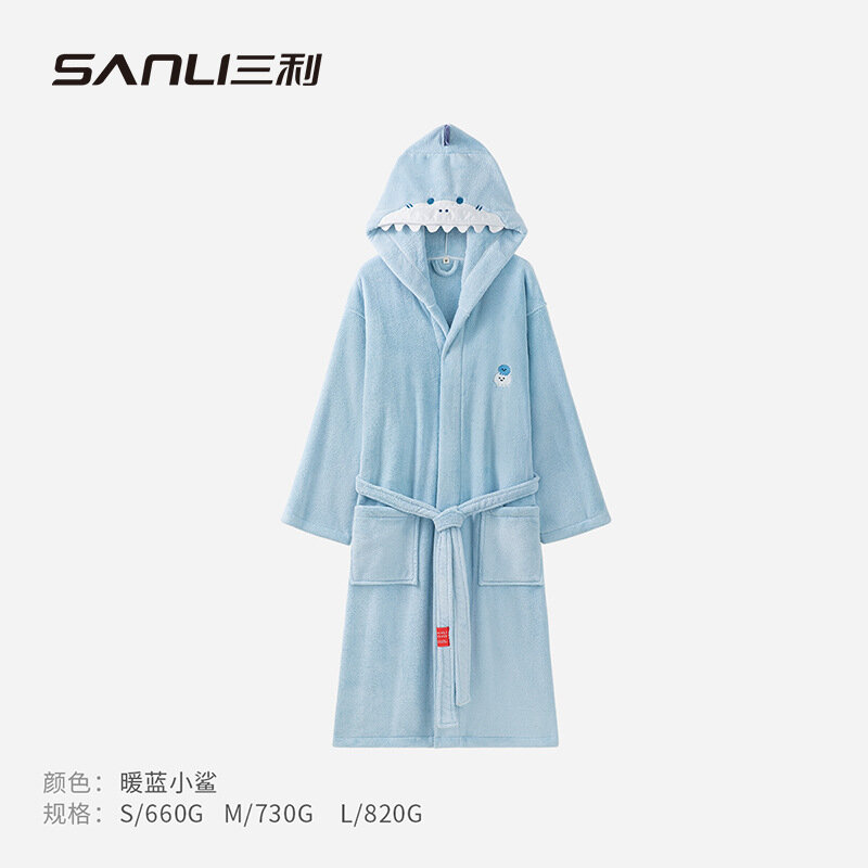 Полотенце Sanli для родителей и детей, халат для ванной, детский и взрослый капюшон, коралловый флисовый халат, летнее носимое полотенце для родителей и детей