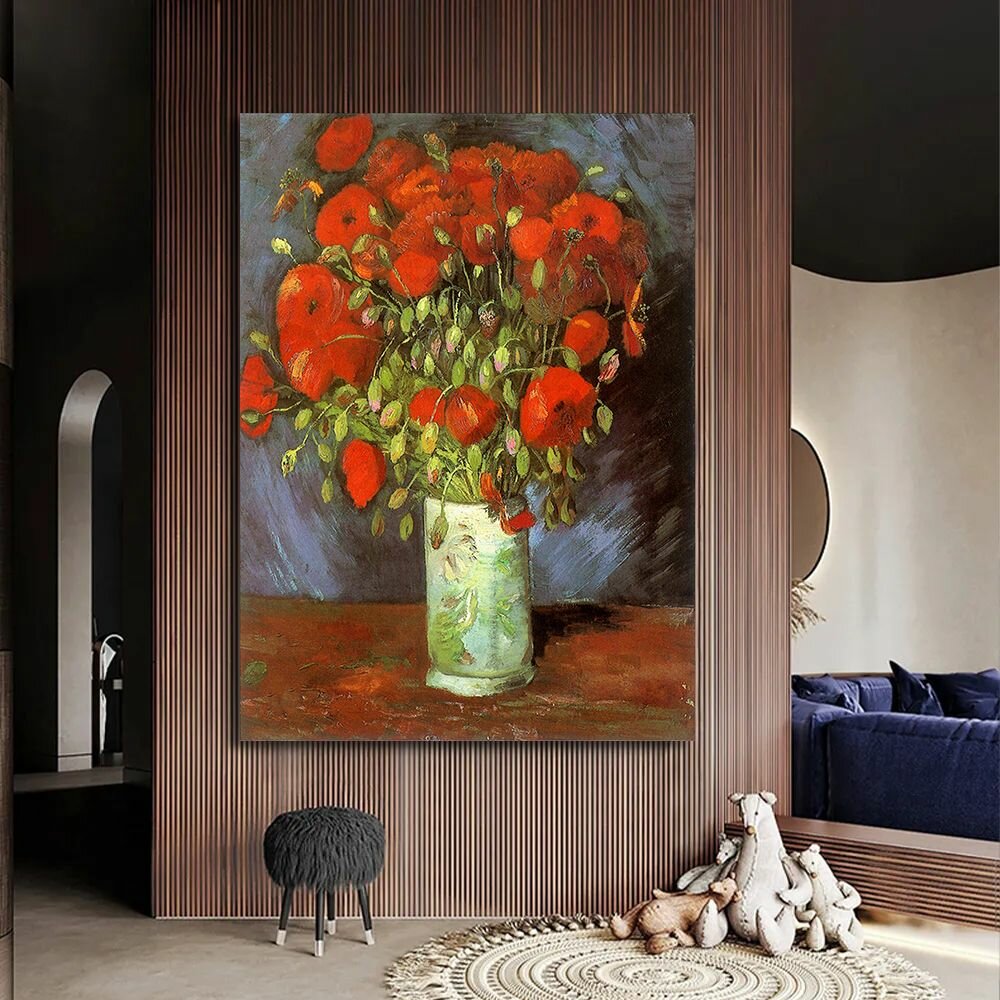 Ван Гог, Маки картина на холсте, 60х80 см.