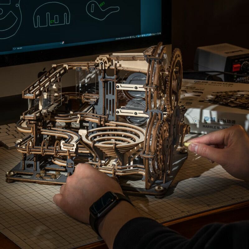 ROKR building block головоломка для взрослых DIY модель в сборе, подарок на день рождения