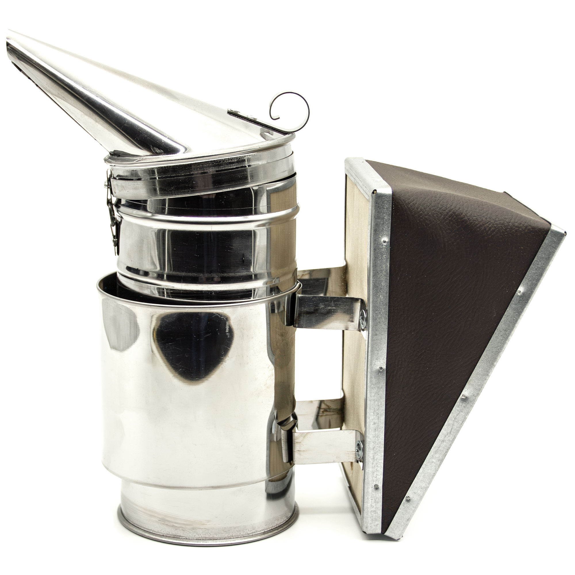 Дымарь для пчеловода из нержавеющей стали, с экраном, ДП-2, Планета Садовод, Серый