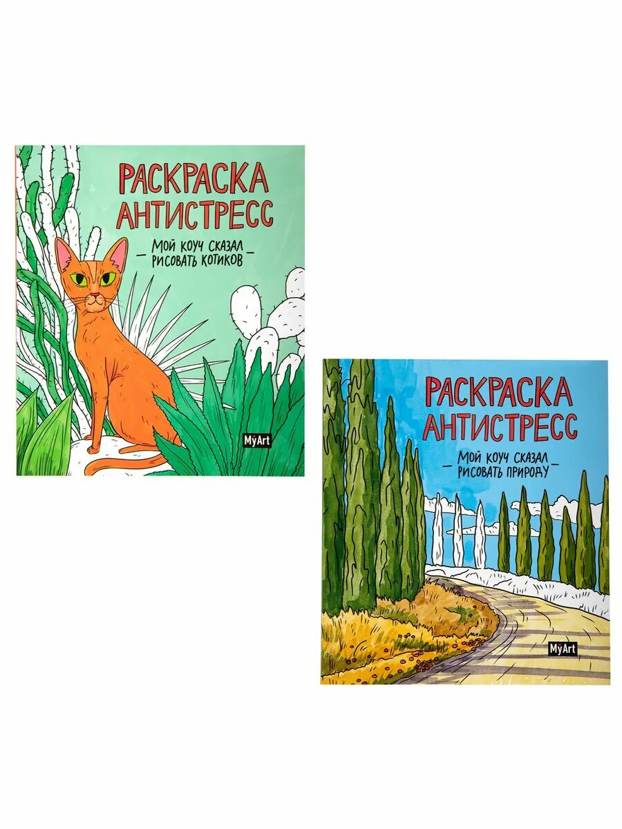 Раскраски-антистресс , 2 шт, 200х230 мм.