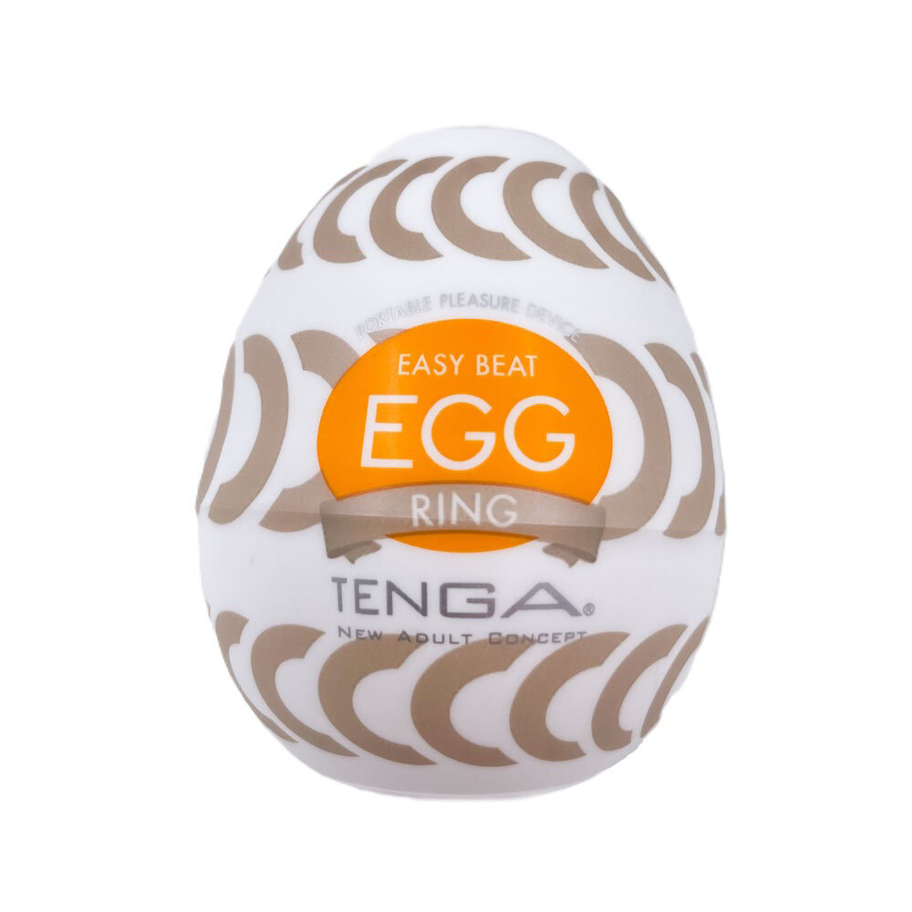 Мастурбатор-яйцо «Tenga Egg WONDER RING» с рельефом из колец по спирали