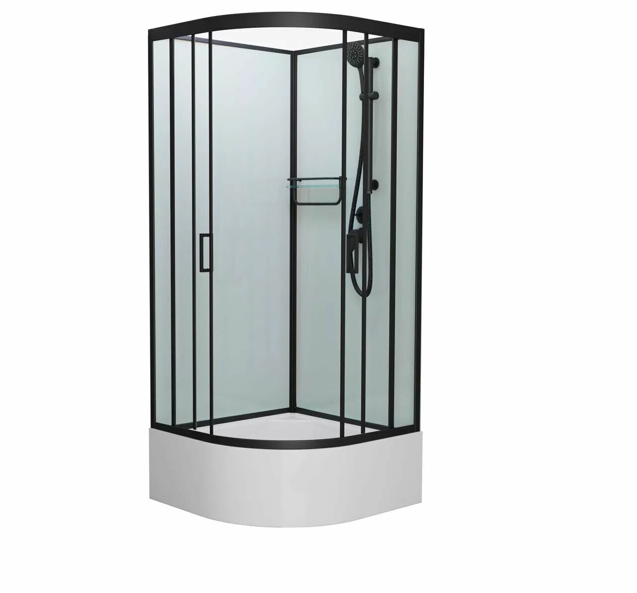 Душевая кабина Frank Orbis 409/2 М Black высокий поддон б/к