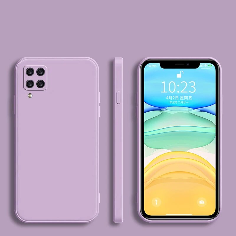 Фиолетовый силиконовый чехол для Samsung Galaxy M52 5G