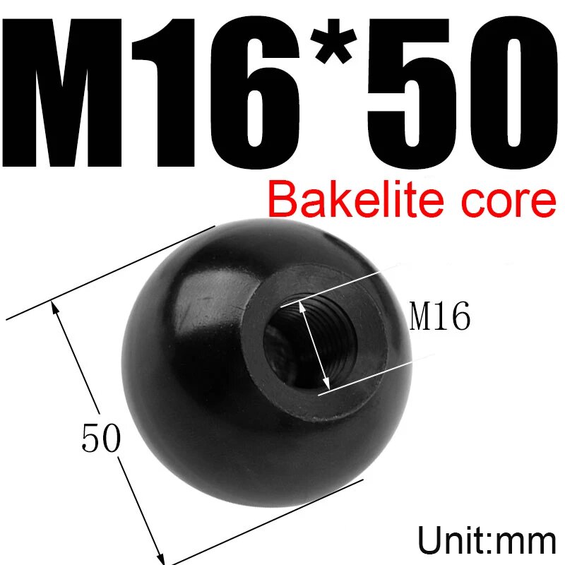 Бакелитовые шарики с резьбой М5-М16 M16x50mm (Bakelite)