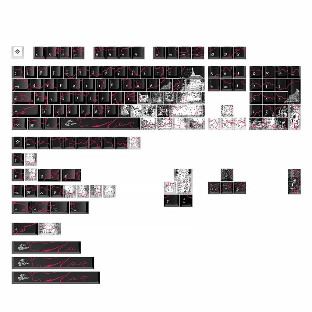 (1 комплект) 146 клавиш Graffiti Keycap Set pbt Keycaps