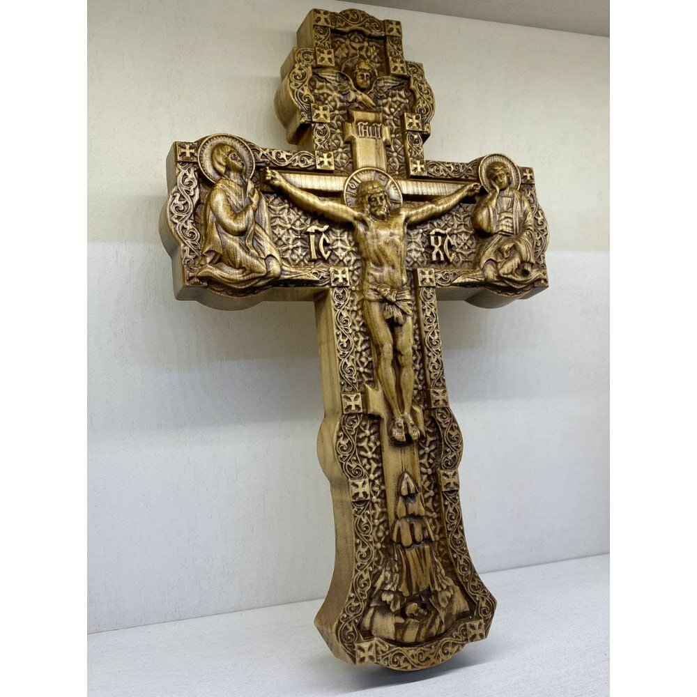 Православный крест из дерева / 18х29 см