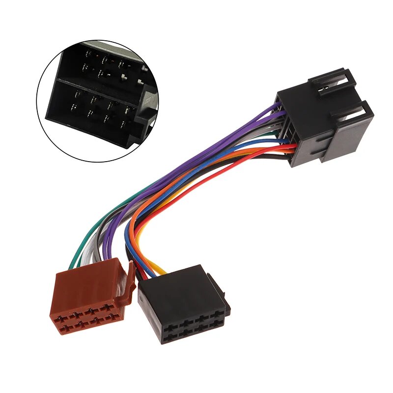 1 шт, кабельный разъем «папа-мама», адаптер ISO для Golf MK4 A6, автомобильный радиоприемник, стерео жгут проводов, адаптер