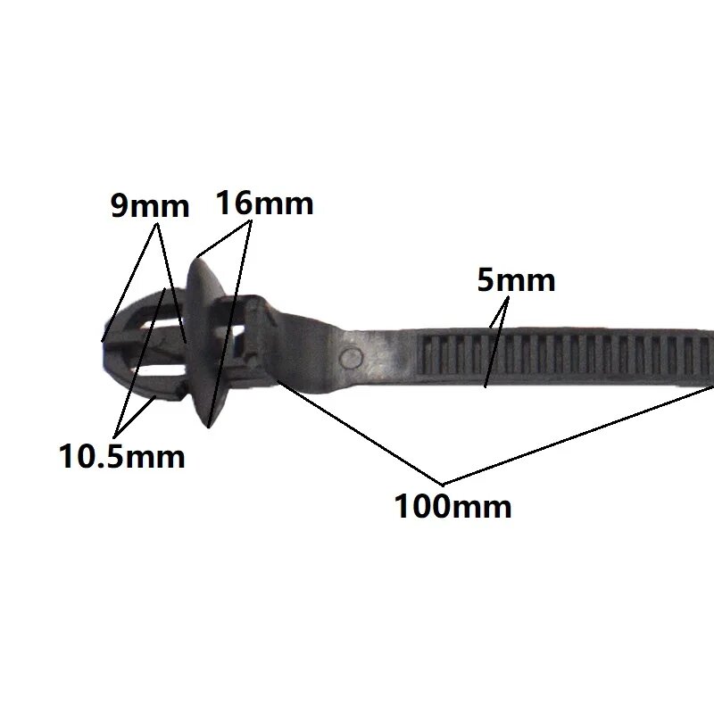 30 шт, фиксированная стяжка для автомобильного кабеля 30x Number 3