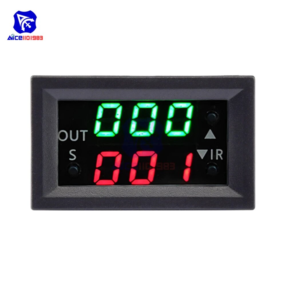 Цифровой таймер реле 2401-N Black DC 12V