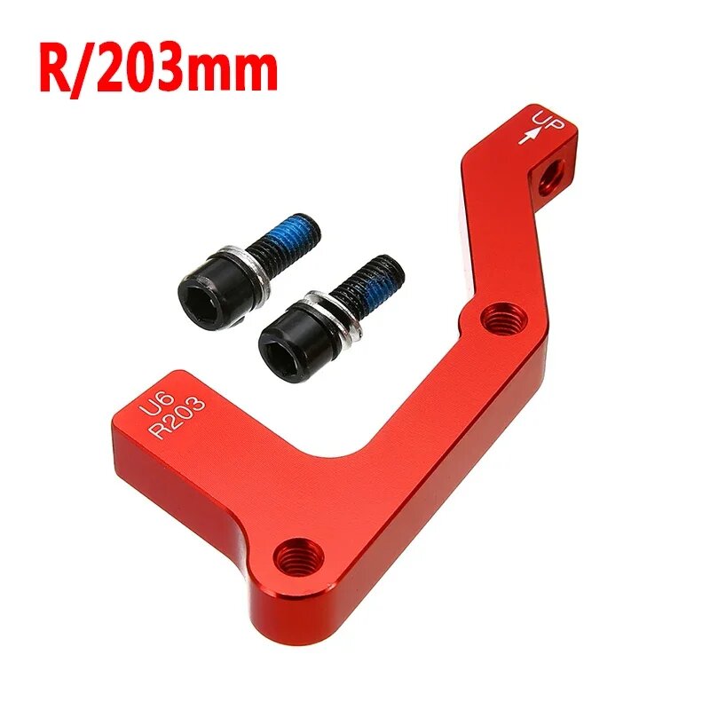 BUCKLOS Адаптер дискового тормоза PM/IS для MTB 180/203 мм Красный, Red R 203mm