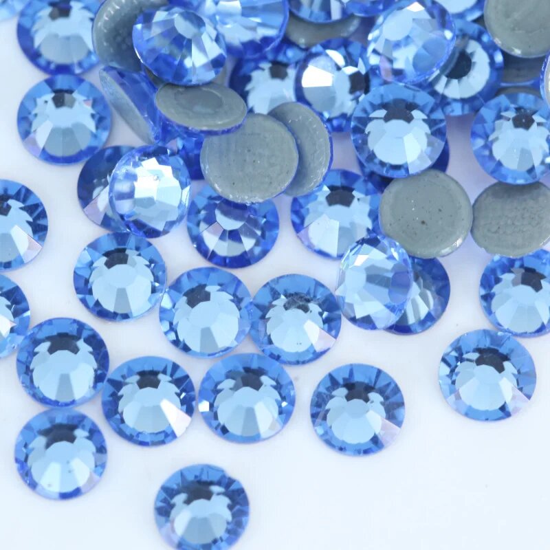 Стразы синие OLeeya SS6-1440pcs, Lt.Sapphire
