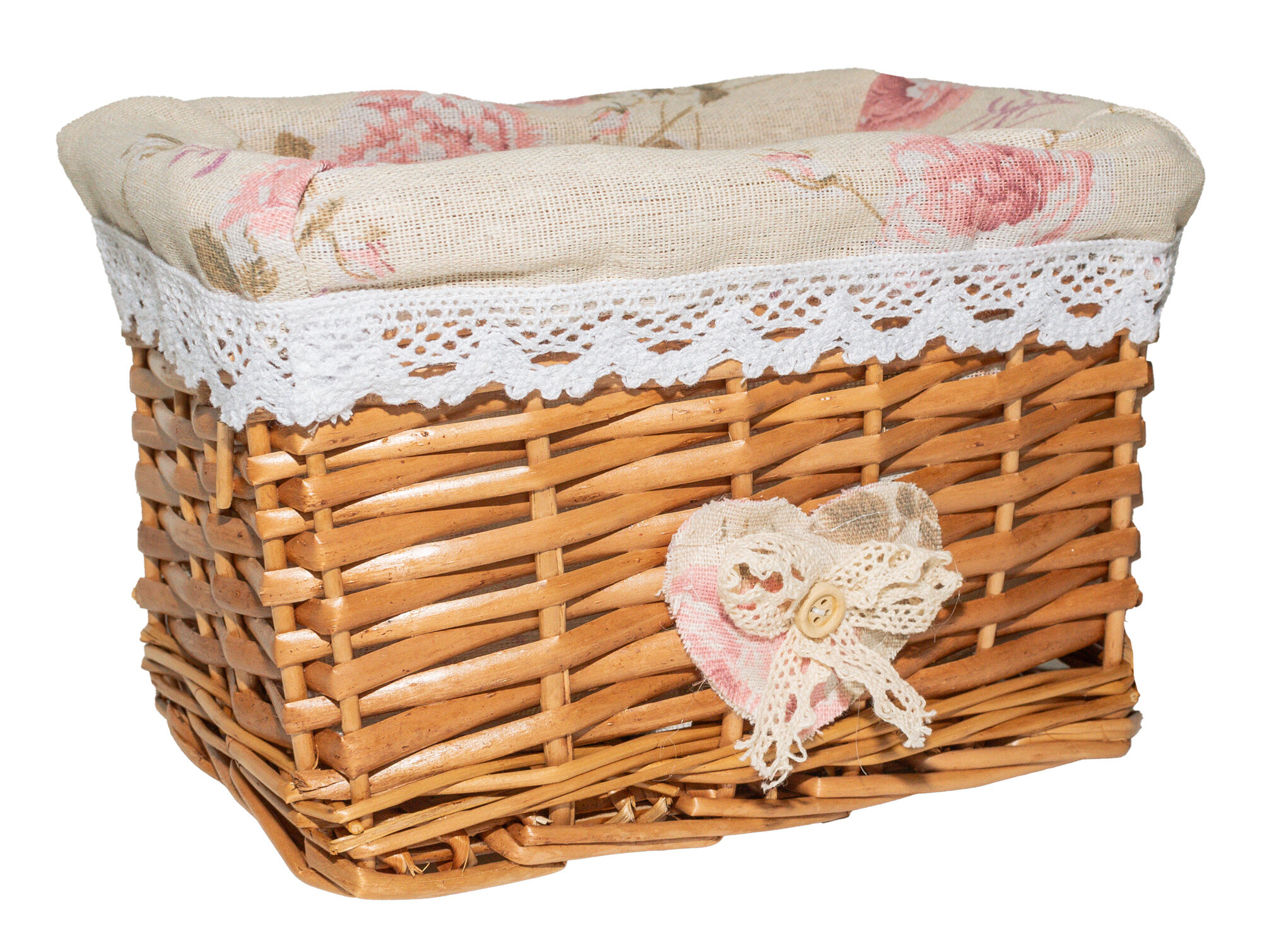 Корзина плетеная S W2-23002R 23×15×14 см декоративная для хранения