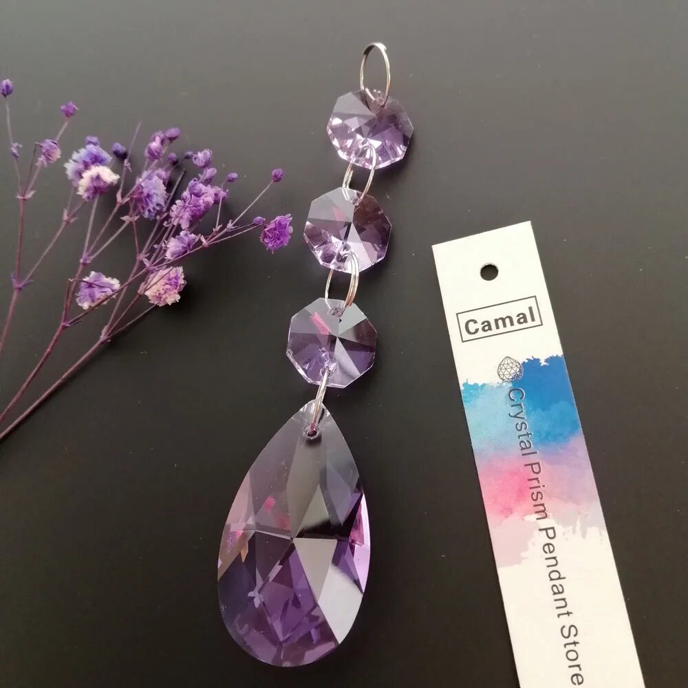 Хрустальные подвески Camal 2 шт, 17 цветов 15 Purple