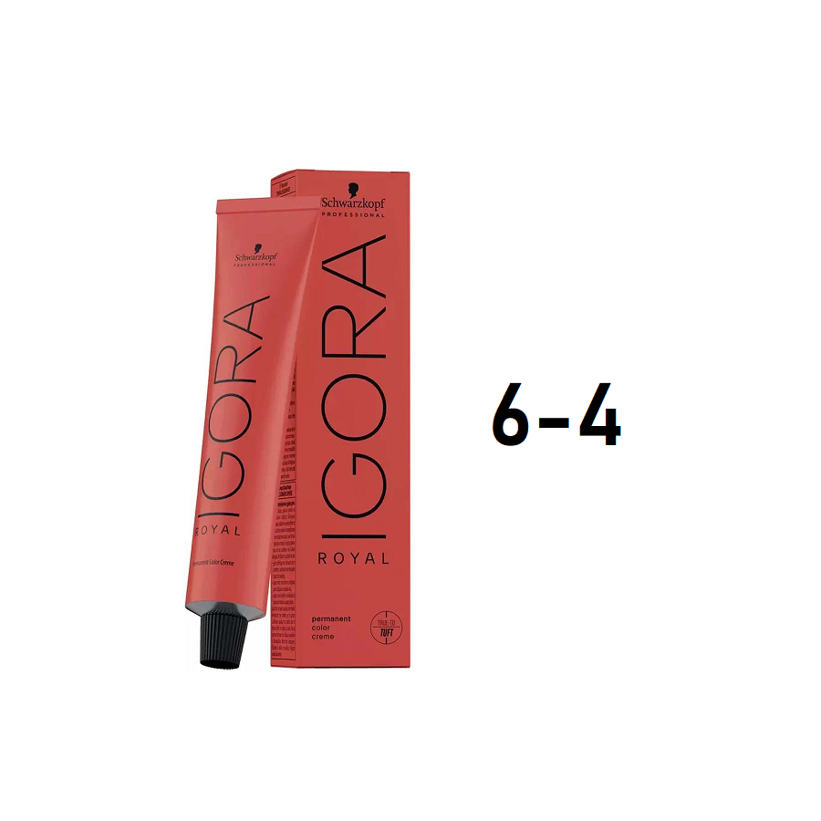 Schwarzkopf Professional Schwarzkopf Igora Royal 6-4 - Перманентный краситель темный русый бежевый 60 мл