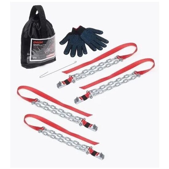 Браслеты противоскольжения Grom GSC225 для кроссоверов и внедорожников, 205-225 мм, комплект 4 шт