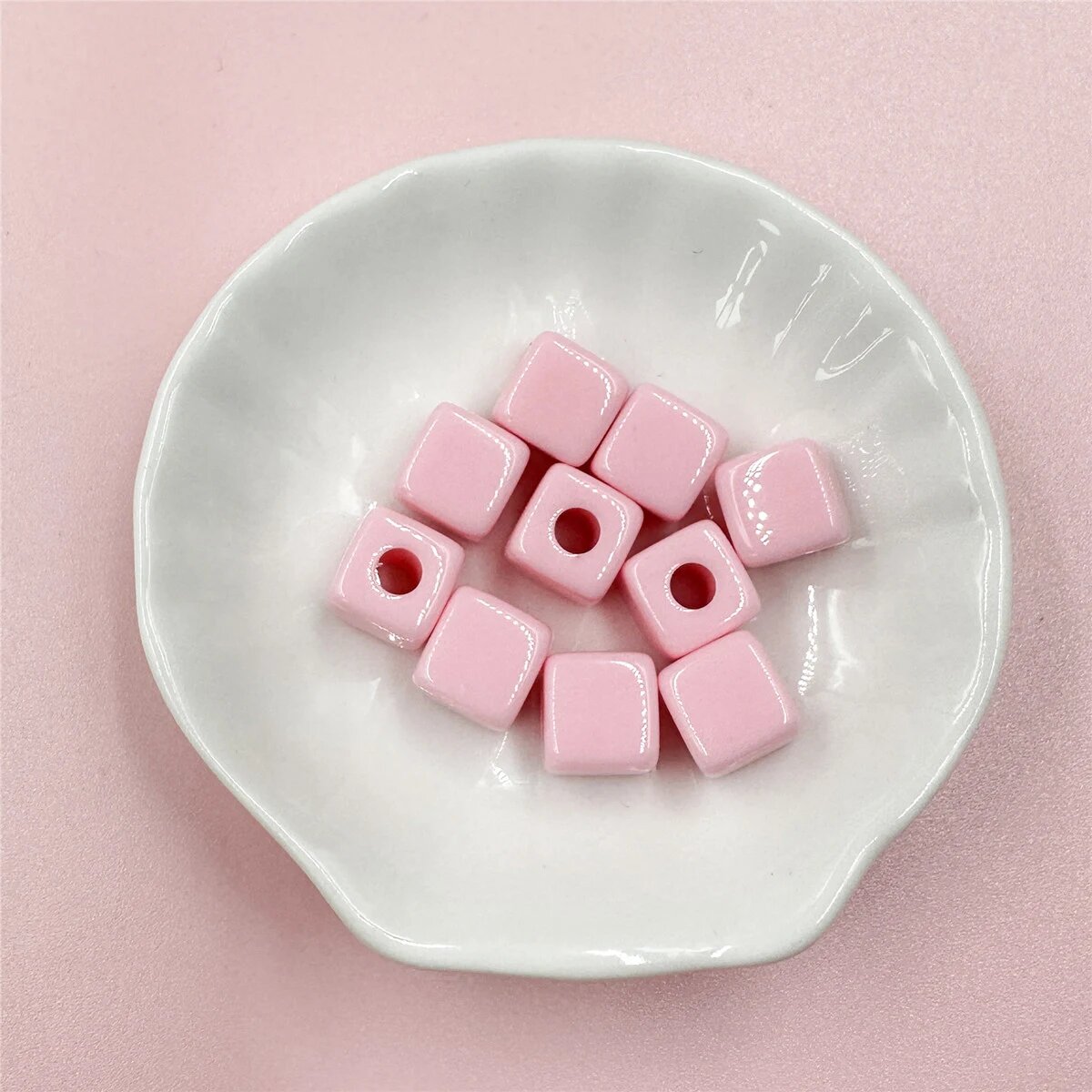 10 шт. 10 мм бусины квадратной формы для изготовления ювелирных изделий, разделитель ярких цветов, акриловые бусины, ювелирные материалы