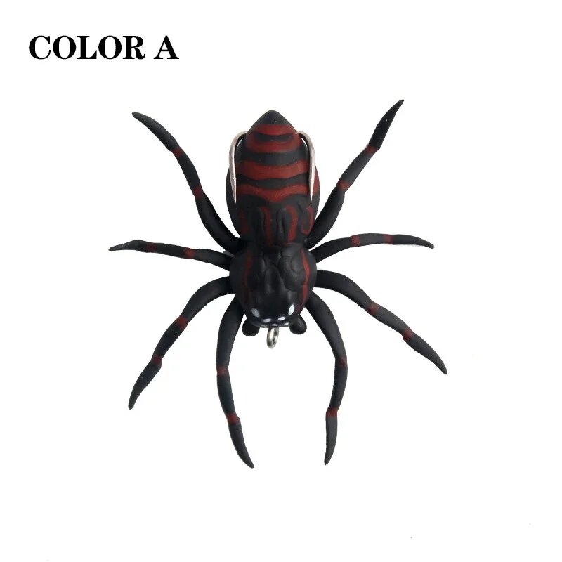 ALASICKA мягкая рыболовная приманка паук Черный, 3G, COLOR A