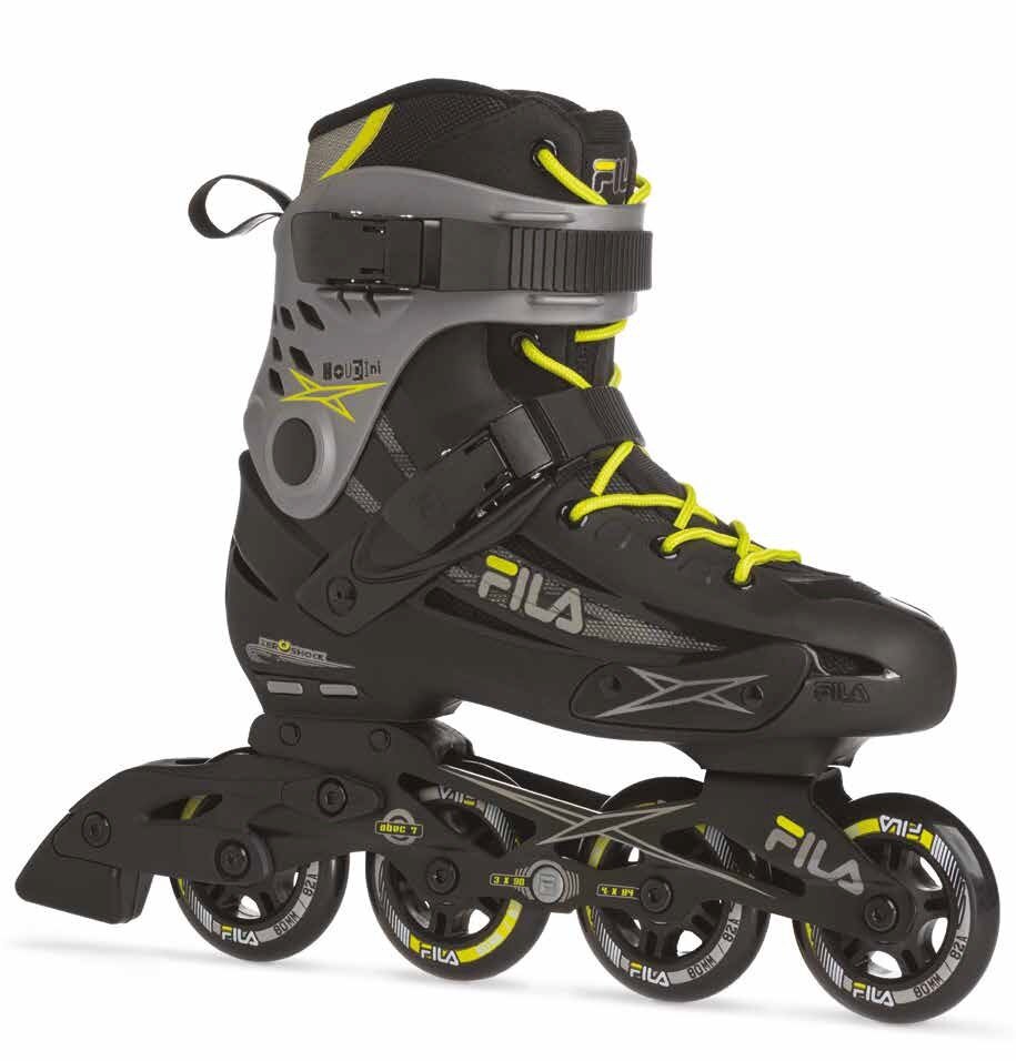 010621080 Коньки роликовые FILA HOUDINI BLACK/GREY/LIME