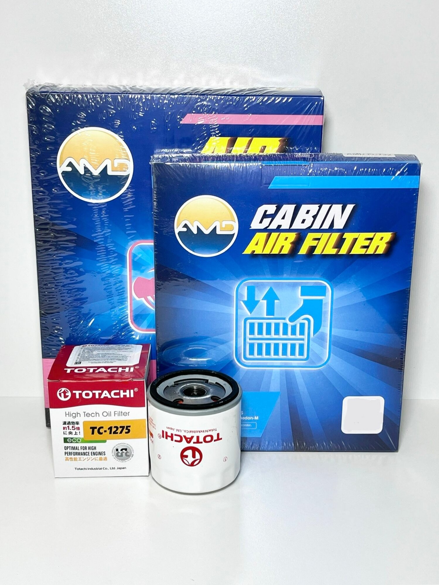 Комплект фильтров Фoрд Мондео 4 (Ford Mondeo IV 2.0 2.3 бензин) AMD Totachi (Фильтр воздушный + масляный + салонный)