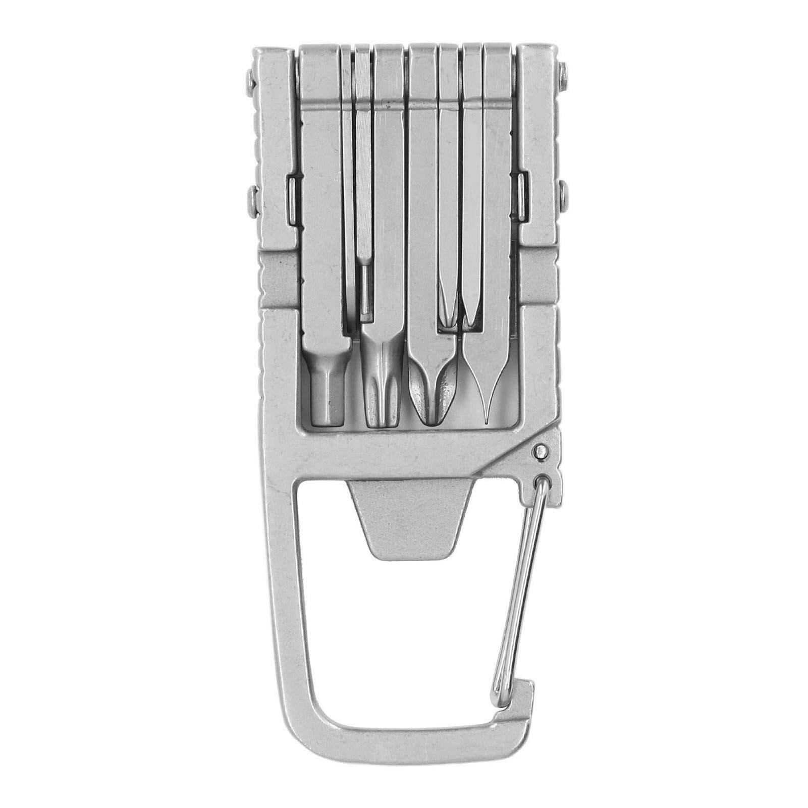 Мультитул-брелок 12 в 1, складной многофункциональный инструмент, отвертка из нержавеющей стали для наружного использования