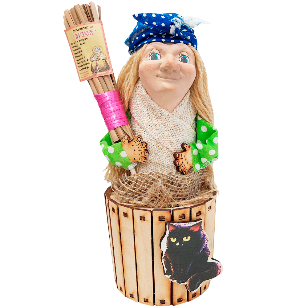 Оберег "Баба Яга", в ступе большая