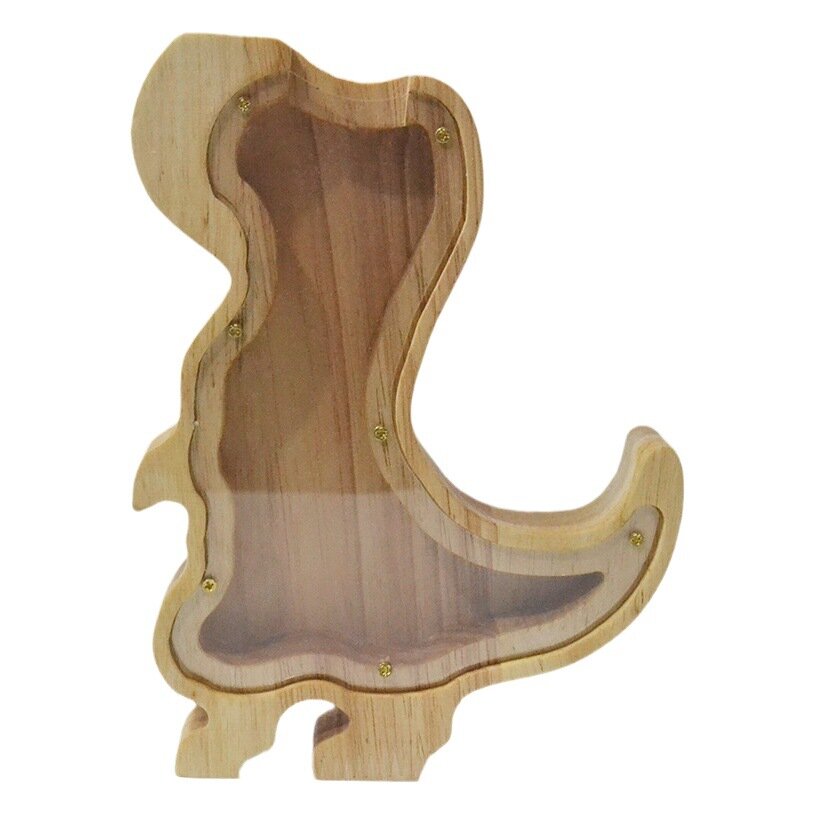 Копилка "Дракон с длинной шеей", деревянная, с английским алфавитом