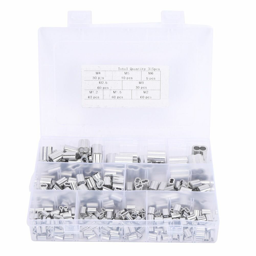 315 шт. алюминиевые обжимные втулки M1.2-M6