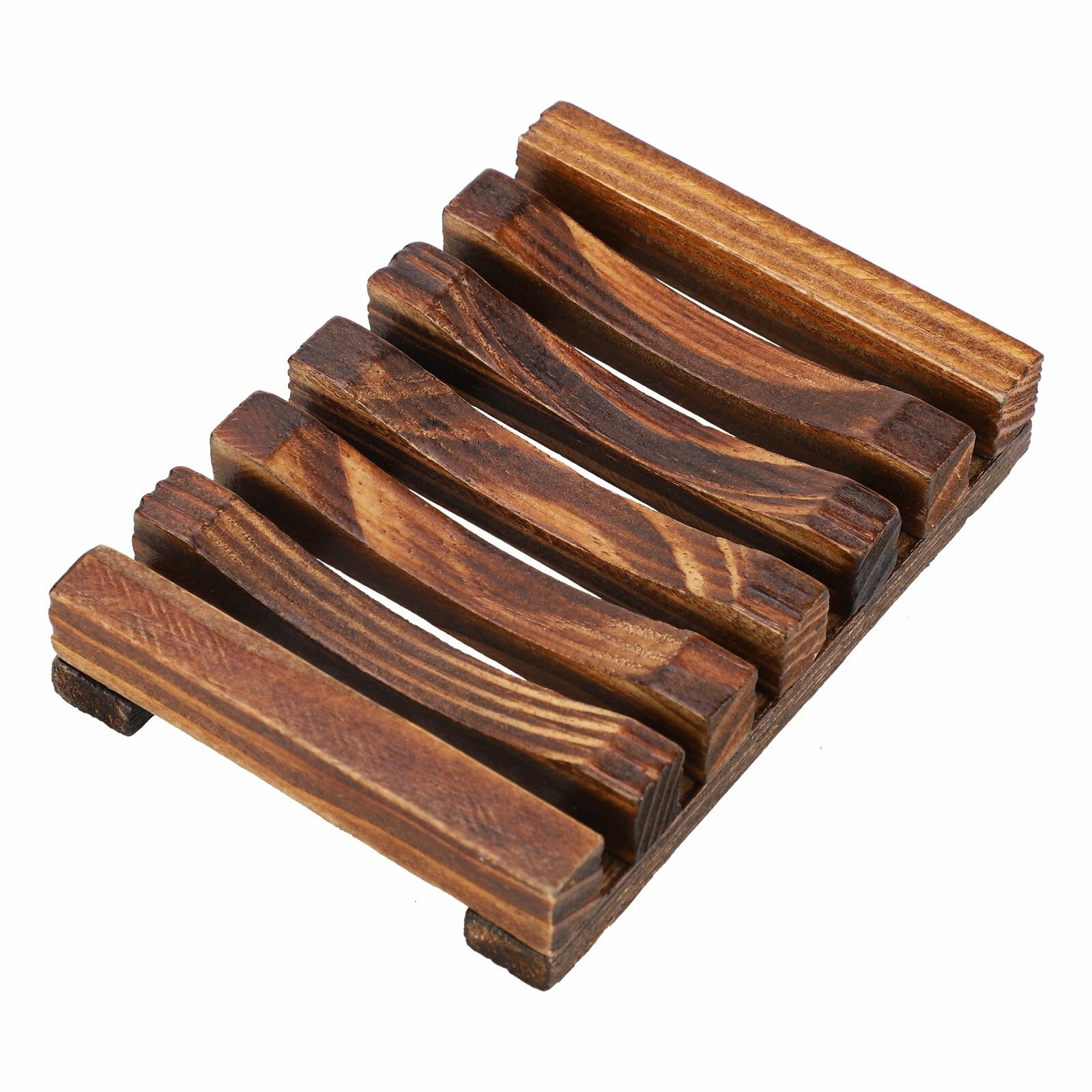 Мыльница деревянная 11,5x8x2,2 см, нескользящая, нетоксичная, для любого интерьера