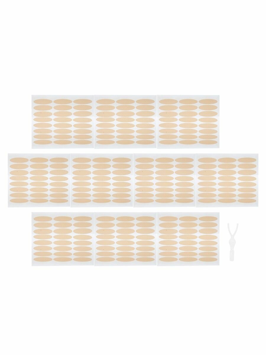 Наклейки на двойное веко. Самоклеящиеся ленты широкого типа для век. Подтягивающие полоски. Инструменты для глаз, 240 пар. Легко наносится и удаляется.