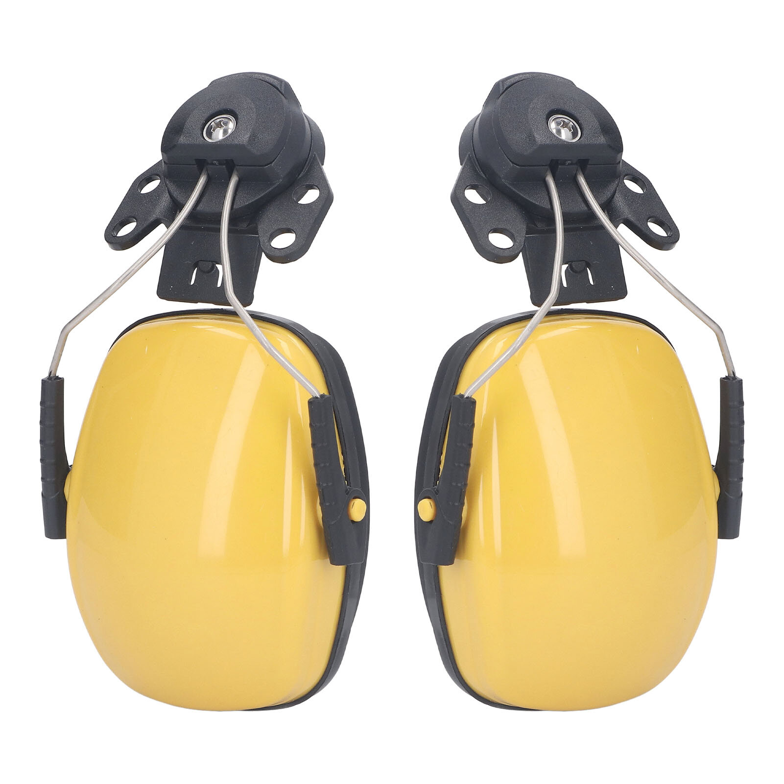 Пара шумоподавляющих защитных шлемов с наушниками для стройплощадки