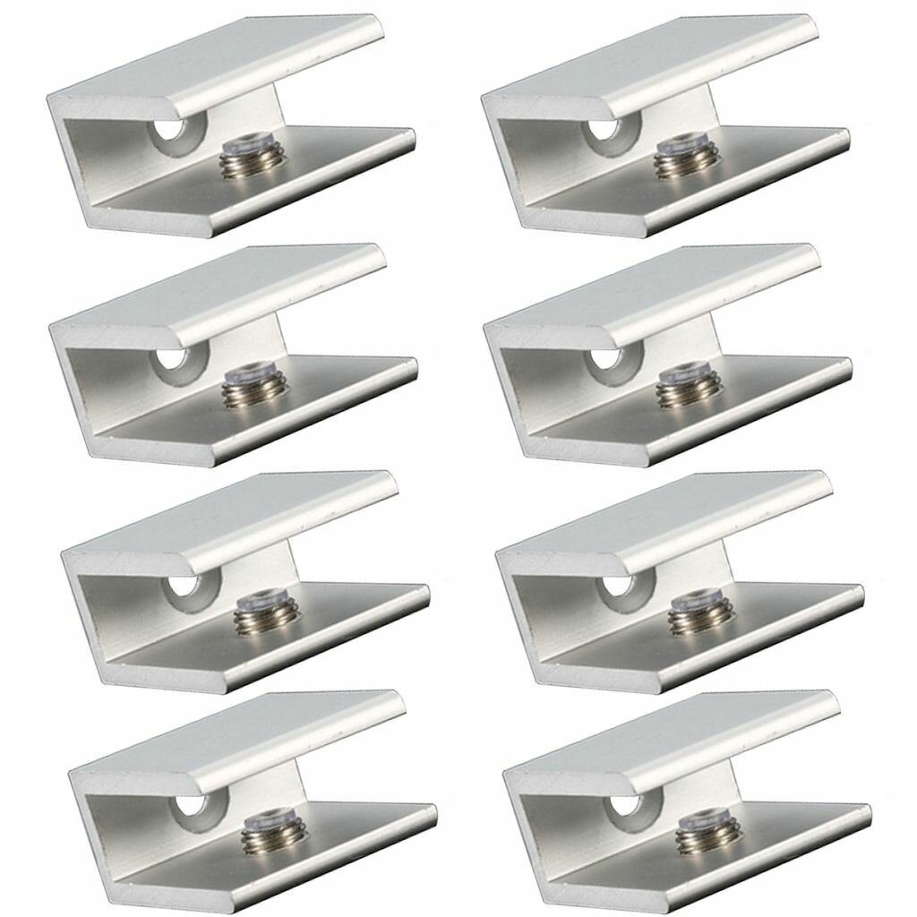 Приспособление, Закрепляющий зажим для закаленного стекла - от 30 до 12 мм, 8 шт