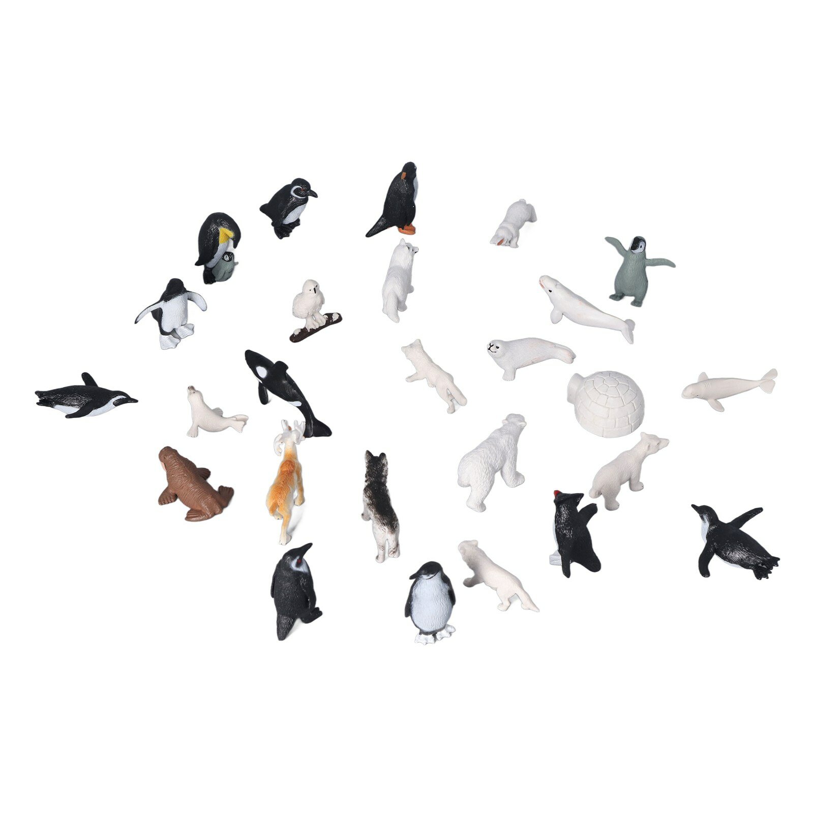 Фигурки пингвинов, медведей, китов, высокая имитация, реалистичные модели животных, набор игрушек для коллекции украшений