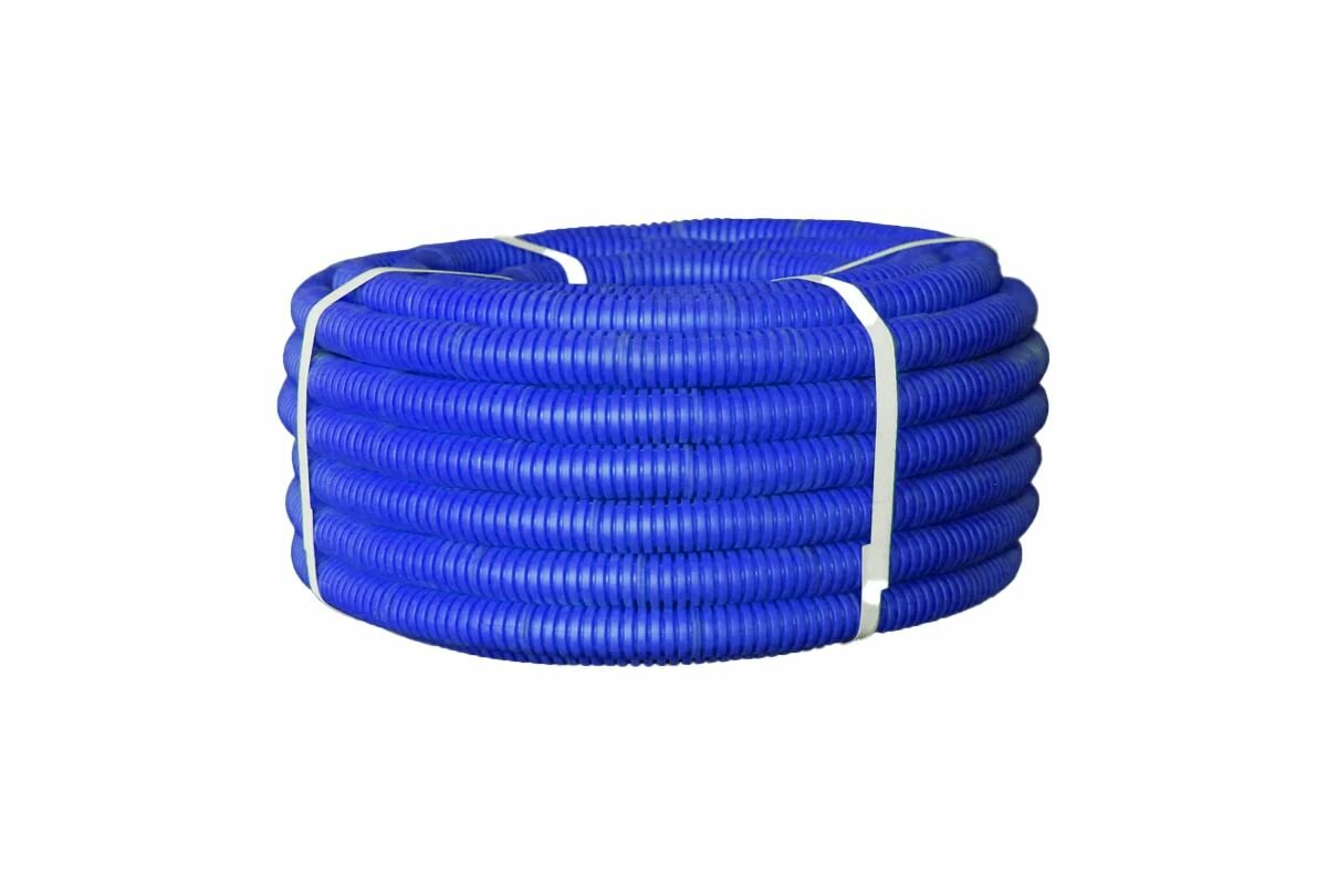 Труба гофрированная U-plast 20 мм, с зондом синяя, ПНД (HF), УФ, 100м 711-020С