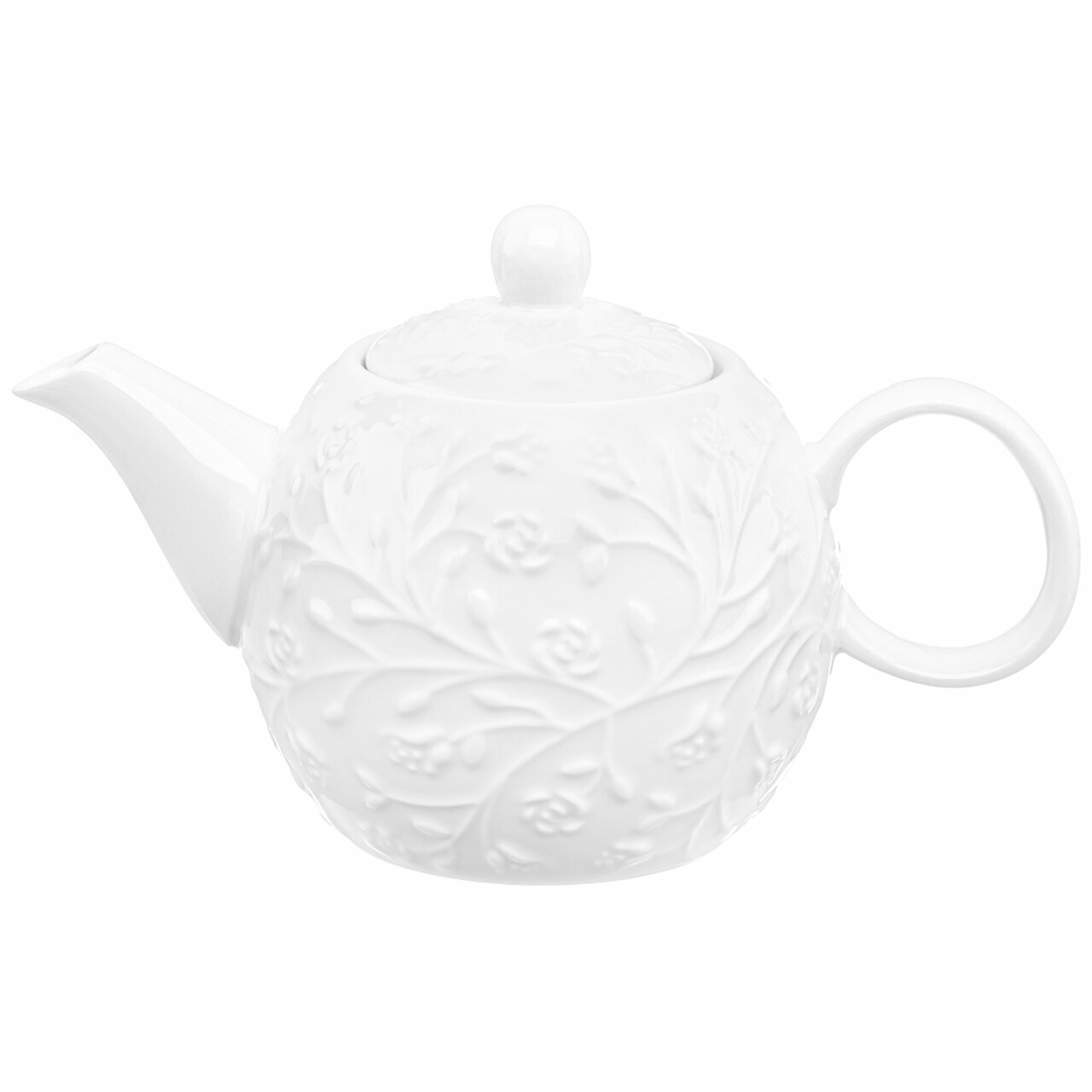 Веточки-цветочки чайник заварочный из фарфора 520 мл декоративный аксессуар