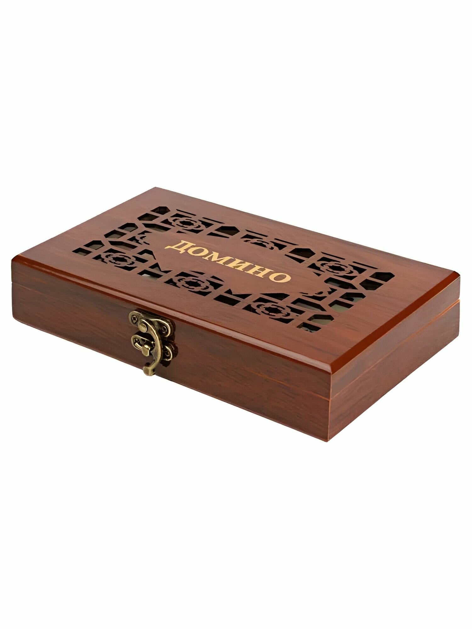 Домино классическое костяное в подарочной деревянной коробке