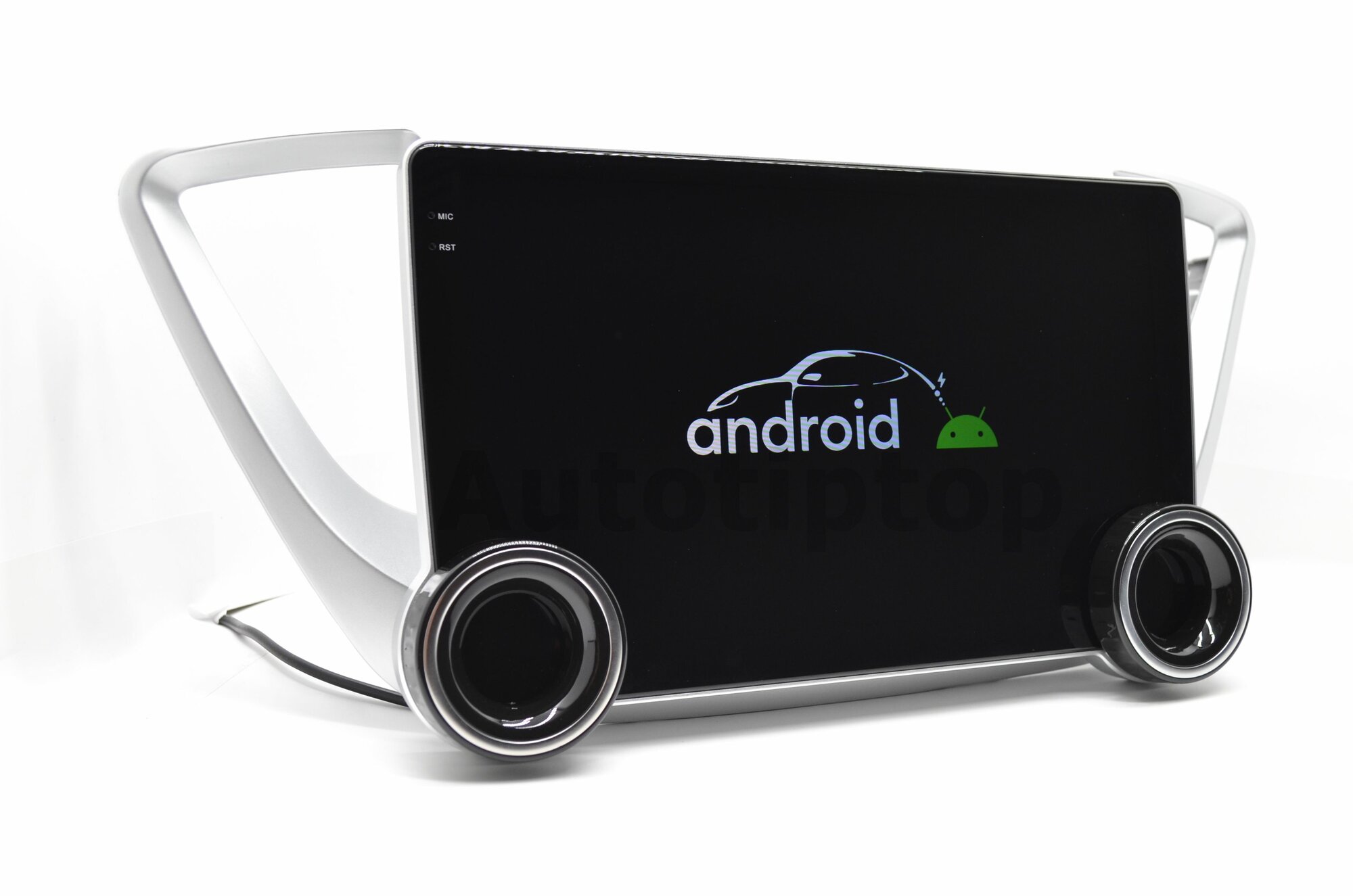 Большая магнитола Tesla A133 4/64 с крутилками Hyundai Solaris 2 2017-2022 серебристая