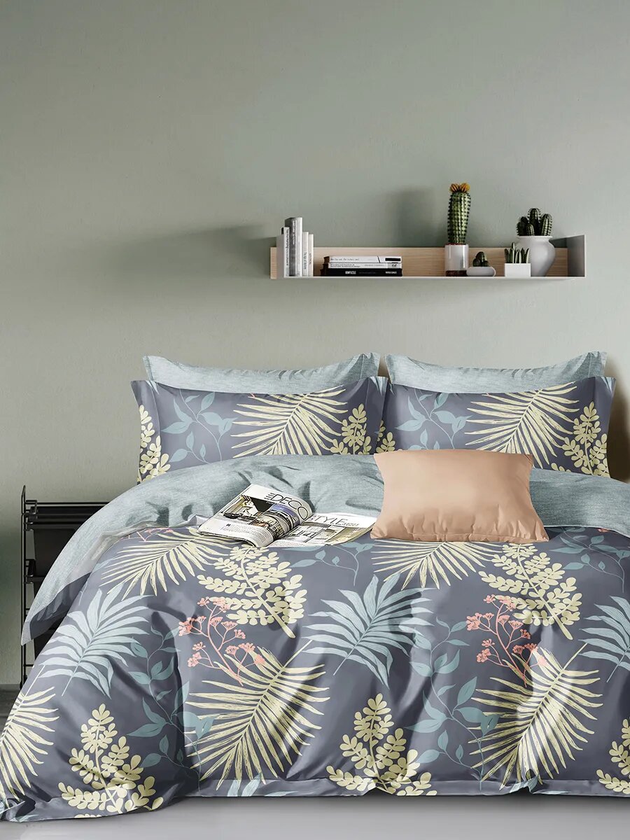 Постельное белье евро 4 наволочки хлопок Twill