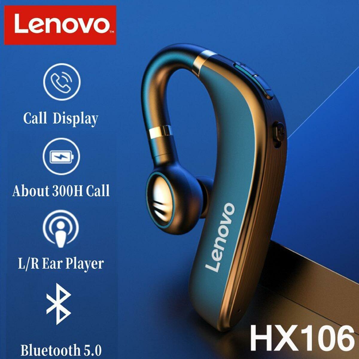 Lenovo HX106 наушники HD вызов беспроводная гарнитура ушной крючок Bluetooth 5.0 с микрофоном 40 часов для вождения шумо