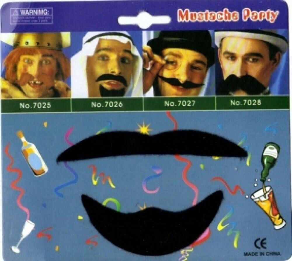 Усы и борода I-Brigth Company, для карнавала, текстильные, черные, 31 г