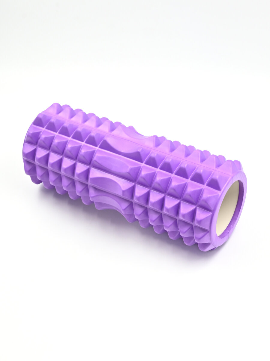 Ролик массажный EasyFit, цилиндрический, EVA-полимер, фиолетовый, 33x13x13 см