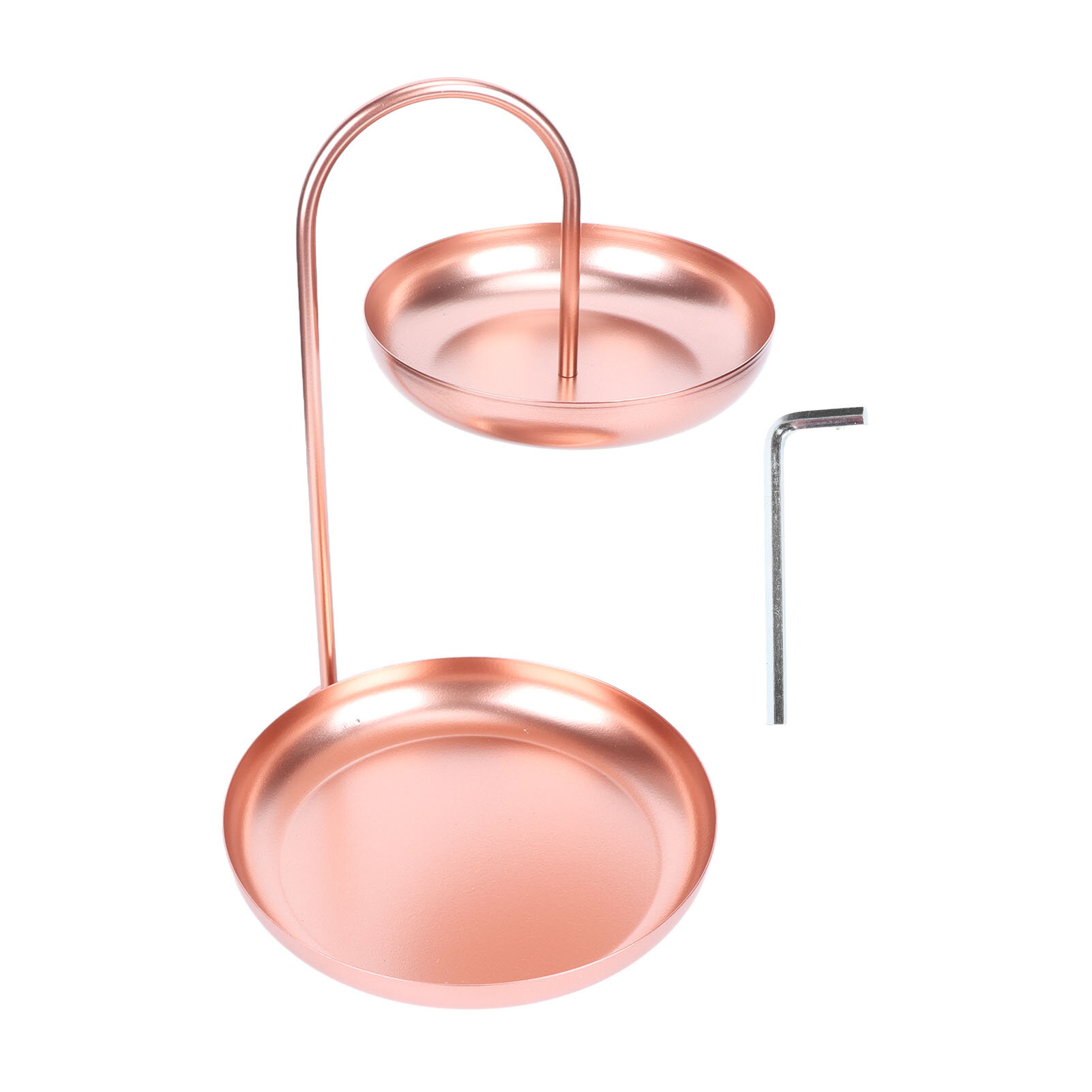 Двухъярусный поднос для фруктов большой вместимости, простой скандинавский стиль, розовое золото, металл, для перекусов, для дома, офиса, компании, стойки регистрации, кафе.