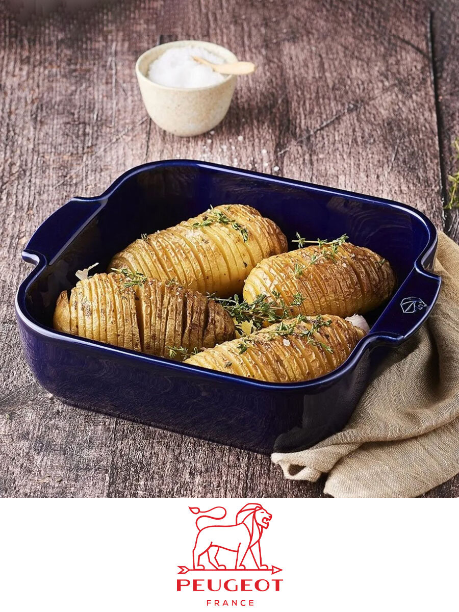 Форма для запекания квадратная Peugeot Blue 28x28 см, керамика, синяя