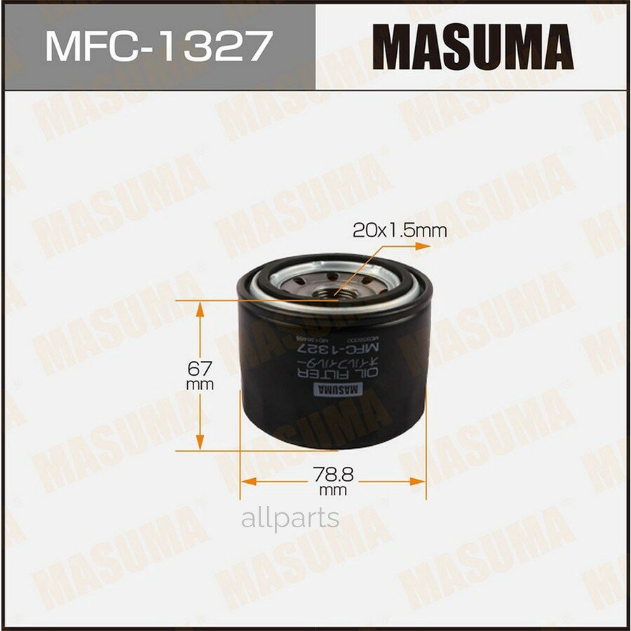 MASUMA MFC1327 фильтр масляный !\ Renault Clio/Megane/Laguna 1.4i-1.9DTi 95>