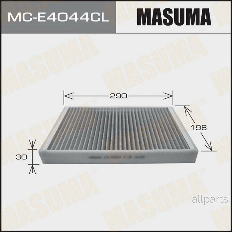 MASUMA MC-E4044CL Фильтр салонный уголь. OPEL ASTRA G, ZAFIRA 1998 -
