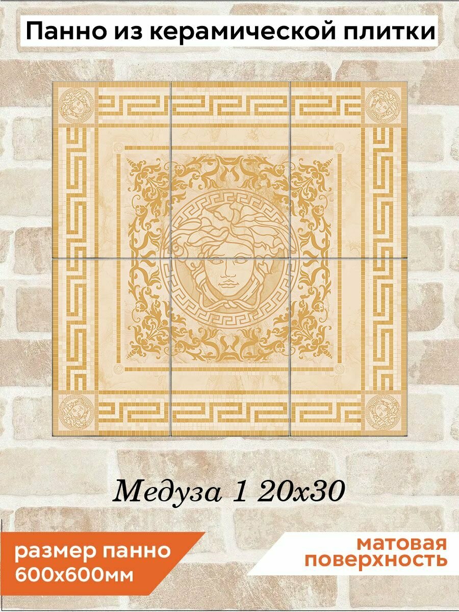 Панно из керамической плитки Медуза 1 20х30