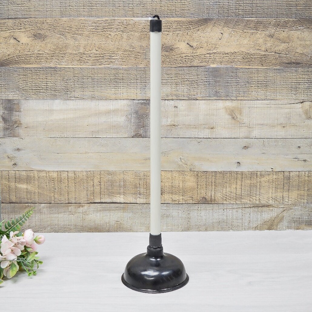 Вантуз 13,5см «Умничка» большой из пластика, черная резиновая основа, удобный и функциональный