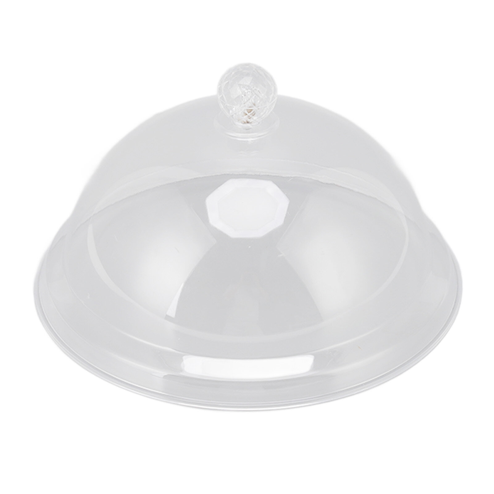 Пищевая крышка акрилового прозрачного утолщенного падения, устойчивая к пылепроницаемому пищевой крышке с ручкой 35 см.